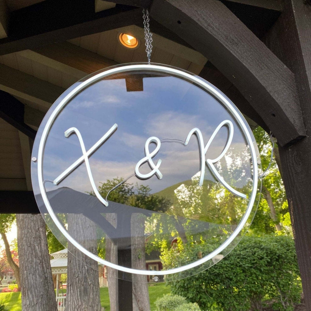 Circle Initials Neon Sign - Wedding neon sign, Wedding Sign, Custom ...
