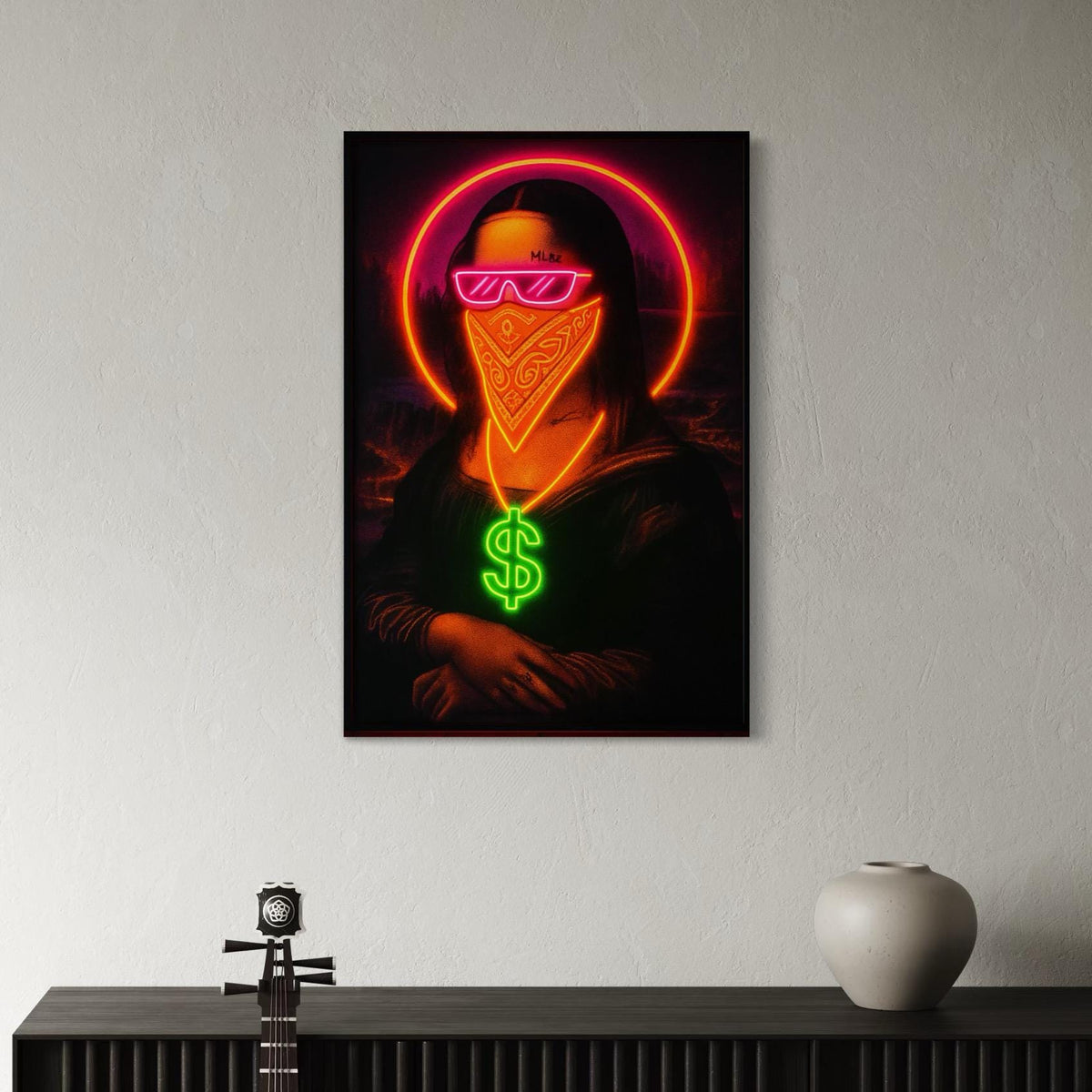 Mona Lisa Neon LED Wall Art – Illuminated Pop Art Decor for Home, Loft ...