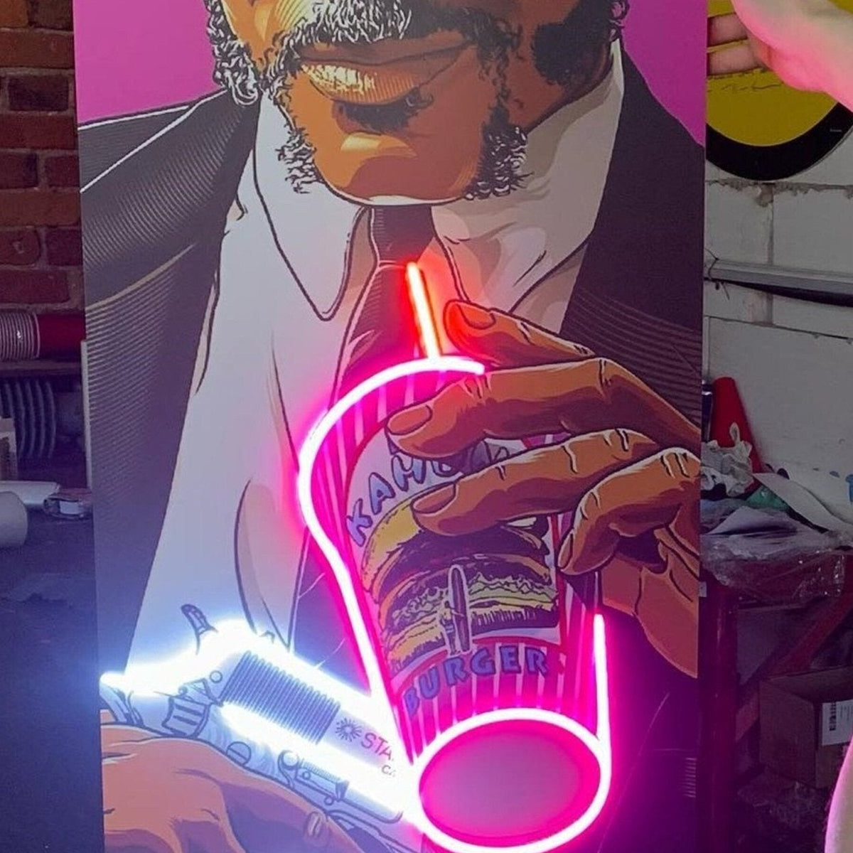 Pulp Fiction Neon Painting Art: LED Wall Artwork for Contemporary Decor ...