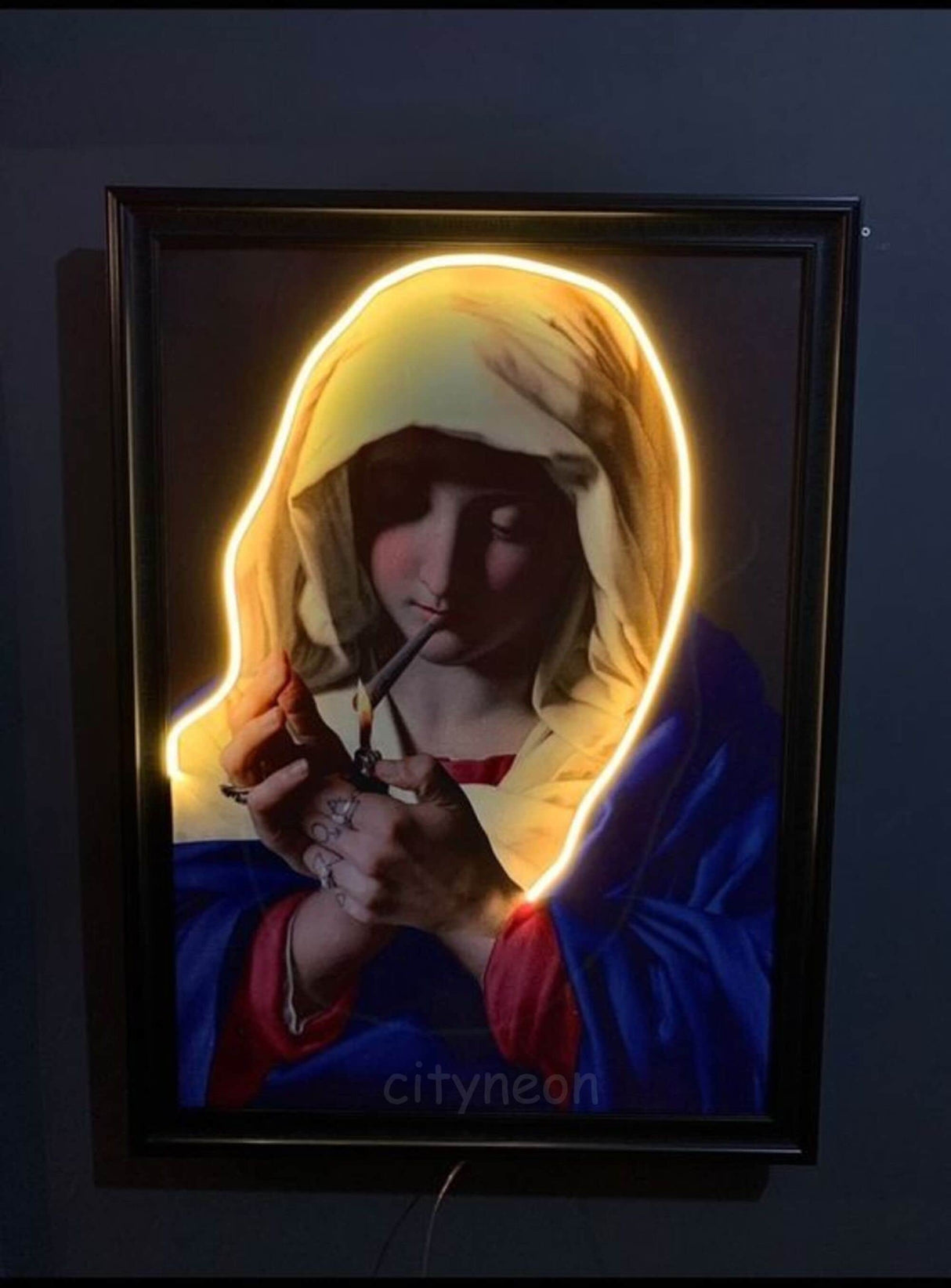 Maria Pop Art Framed Neon Sign – CityNeon